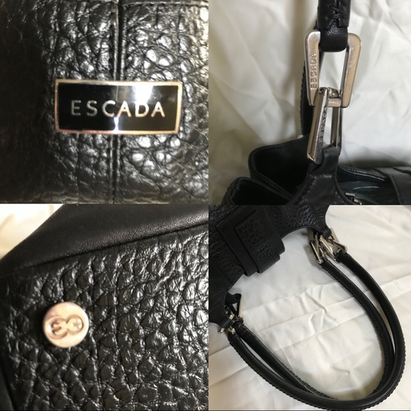 Escada | Bags | Escada Lambskin And Pebbled Shoulder Bag | Poshmark